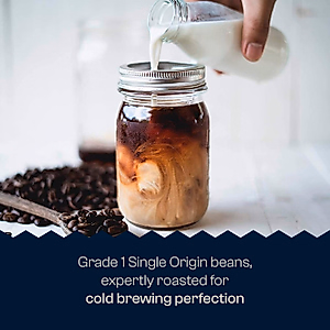 Guatemala Organic Cold Brew Coffee, Single Origin, Gourmet Beans, Tasting Notes of Milk Chocolate, Creamy Caramel & A Hint of Orange, Medium Roast Coarse Ground Beans, 16 oz Coffee Bag