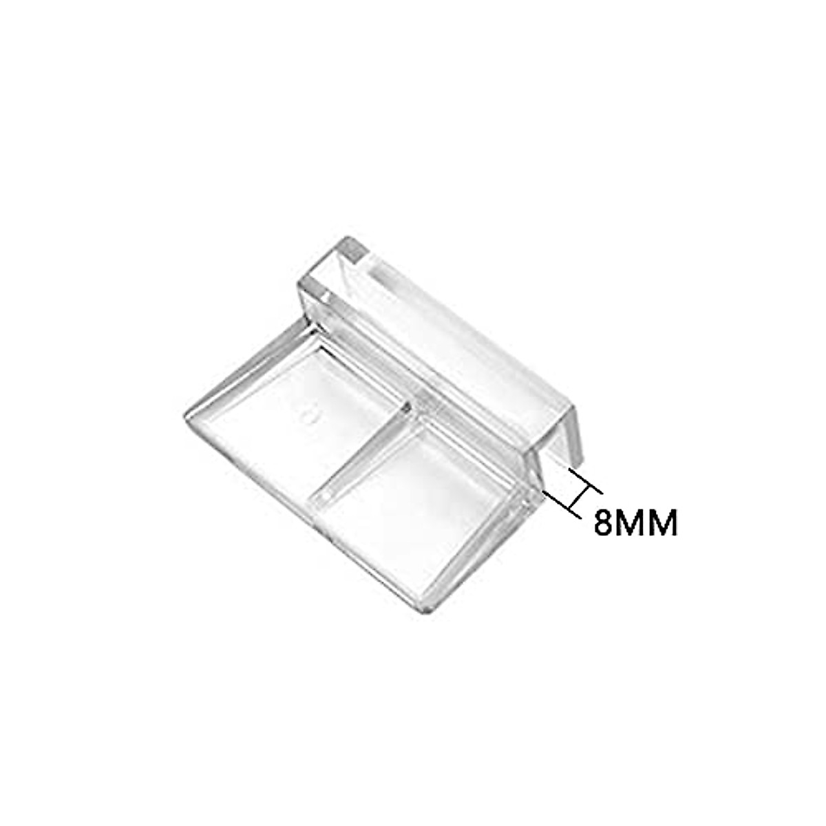 EDOBLUE 8 Pack Fish Tanks Glass Cover Clip 8mm Aquariums Fish Tank Acrylic Clips Glass Cover Support Holders Universal Lid Clips Clear Glass Cover Clip Support Holder for Rimless Aquariums