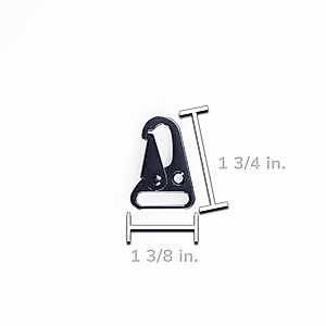 Paracord Planet Metal Sling Clips with Black Finish – Attach to Bags, Belts, and Hooks – 2 Pack