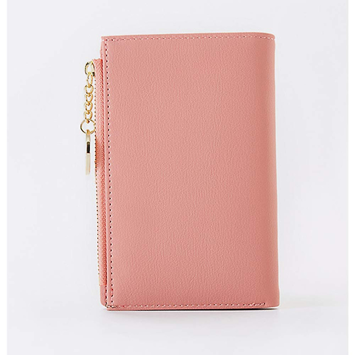 QICHUANG Women's RFID Blocking Short Purse PU Leather Medium Clutch Wallet Bifold Card Coin Holder Organizer Small Lady Purse (gray)