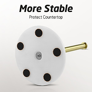 KES Gold Paper Towel Holder Kitchen Standing Paper Towel Roll Holders with Marble Base for Standard or Jumbo-Sized Rolls Brushed Brass, KPH100-BZ