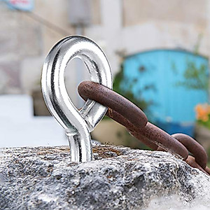 Stainless Steel Eye Screws, Heavy Duty Screw Eyes, Eye Hooks Screw in Heavy Duty, 3.5 Inches Eye Bolts, 10 Pack Eye Hooks Screw