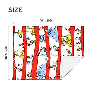 Red White Unisex Baby Blanket Super Soft Reversible Nursery, Swaddle Stroller Infant Toddler Bedding for Kids 30 x 40 Inch (76x102cm)