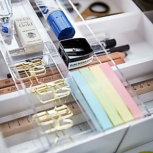 YAMAZAKI home Tower Expandable Drawer Organizer WH Space saving One Size White