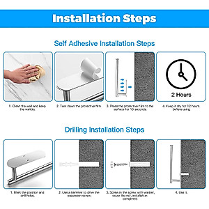 Paper Towel Holders,Paper Towels Rolls - for Kitchen,Paper Towels Bulk- Self-Adhesive Under Cabinet,Both Available in Adhesive and Screws,Stainless Steel Paper Towel Holder (Gold)