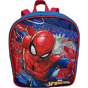 Ruz Spider-Man Toddle Boy 12 Inch Mini Backpack (Blue-Red)