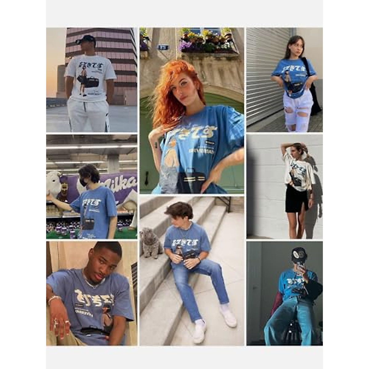 Aelfric Eden Mens Oversized Graphic Tee Summer Unisex Hipster Printed Casual Harajuku Top Tshirt