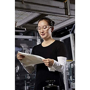 KleenGuard™ V30 Maverick Eye Protection (49301), with KleenVision™ Anti-Fog Coating, Clear Lenses Lenses, Clear Frame with Orange Tips (Qty 1)