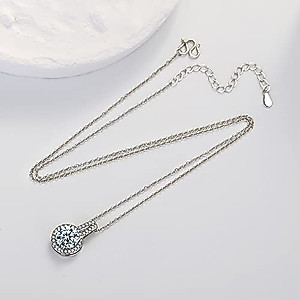 Silver Jewelry Set 2 Carat Cubic Zirconia Pendant Necklace Bracelet and Earring Sets Bridal Jewelry