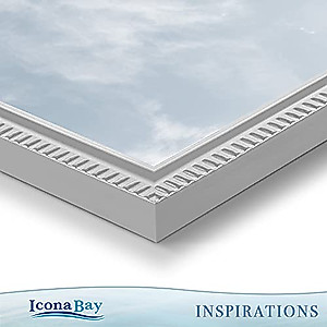 Icona Bay 4x6 Picture Frames (Gray, 6 Pack), Beautifully Detailed Molding, Contemporary Picture Frame Set, Wall Mount or Table Top, Inspirations Collection