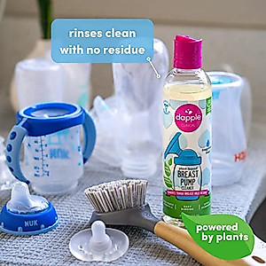 Dapple Breast Pump Soap Baby, 8 Fl Oz Bottle, Fragrance Free, Plant Based & Hypoallergenic Liquid Soap - Easy Rinse Formula Removes Milk Residue & Leaves No Taste