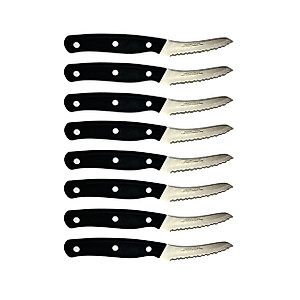 Miracle Blade World Class Quality 4'' Steak Knife Set, 9 Piece: 8 Steak Knives with a Mini Wood Block