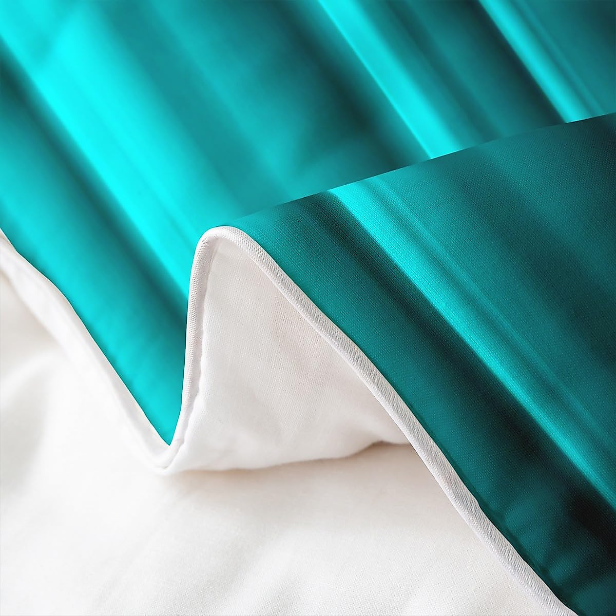 Feelyou Abstract Ombre Bedding 100% Cotton Duvet Cover Set King(No Comforter) Teal and Purple Bedding Set for Kids Boys Girls Decor Stripes Comforter Cover Set Geometric Bedroom Modern Striped Art