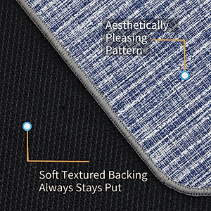 RccugmatS Chair Mat for Hardwood & Tile Floor, 36" x 48" Heavy Duty Office Chair Mat for Rolling Chairs, Anti Slip, Non-Curve, Floor Protector for Home Office, Blue White