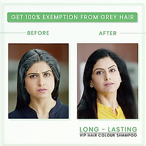 VIP 5 in 1 Hair Colour Shampoo base Hair Color 180 ml Black Hair Colour