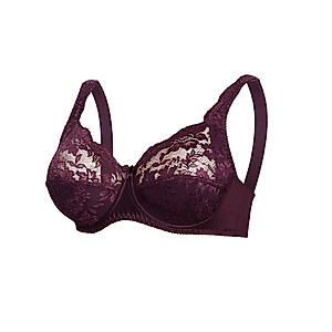 frugue Minimizer Underwire Comfort Unlined Plus Size Bra Purple US 40 C