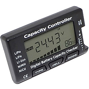 HiLetgo LiPo Life Li-Ion NiMH Nicd Cell Meter Digital Battery Capacity Meter Power Test CellMeter-7 Digital Battery Capacity Checker LiPo Life Li-ion NiMH Nicd