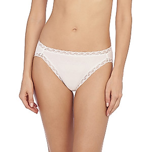 Natori Women's Bliss Cotton French Cut Panty, White, Medium