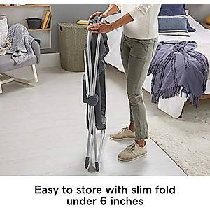 Fisher-Price Baby Crib Soothing View Projection Bassinet Portable Cradle with Lights Music Vibrations & Slim Fold, Pencil Strokes