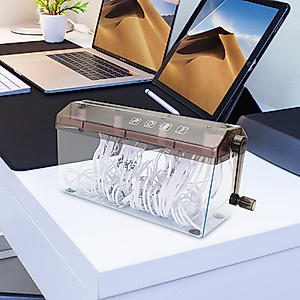 iayokocc Mini Hand Shredder,Portable Paper Shredder Manual Shredder,Home Office Desktop Stationery,Hand Paper Shredder for Paper, Notes, Bills, Portrait, Photos