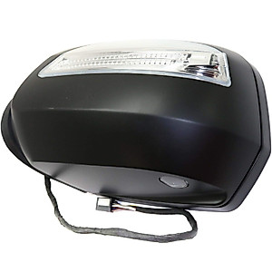Kool Vue Driver Side Power Heated Mirror for Mercedes Benz ML350 GL450 GL550 ML550 ML63 AMG 2009-2010 Manual Fold With Signal Light & Puddle Lamp; Without Memory Paintable