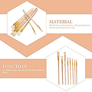 Yardwe 8pcs Pollination Brush Vegetable Pollinator Brush Round Paint Brush Pollen Sprayer Brush Garden Fruit Pollinator