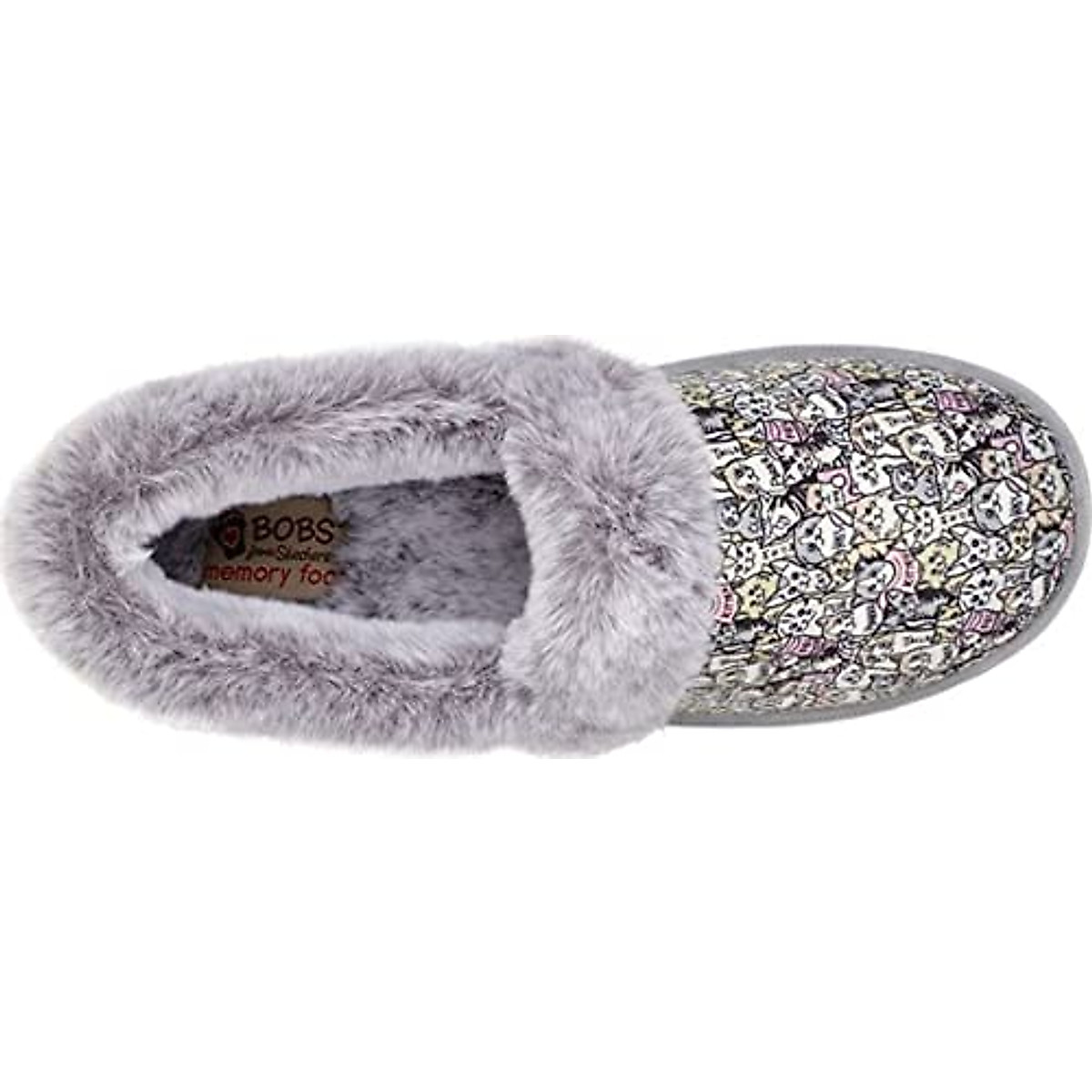 Skechers BOBS Women's 113478 Slipper, Grey Multi, 9.5