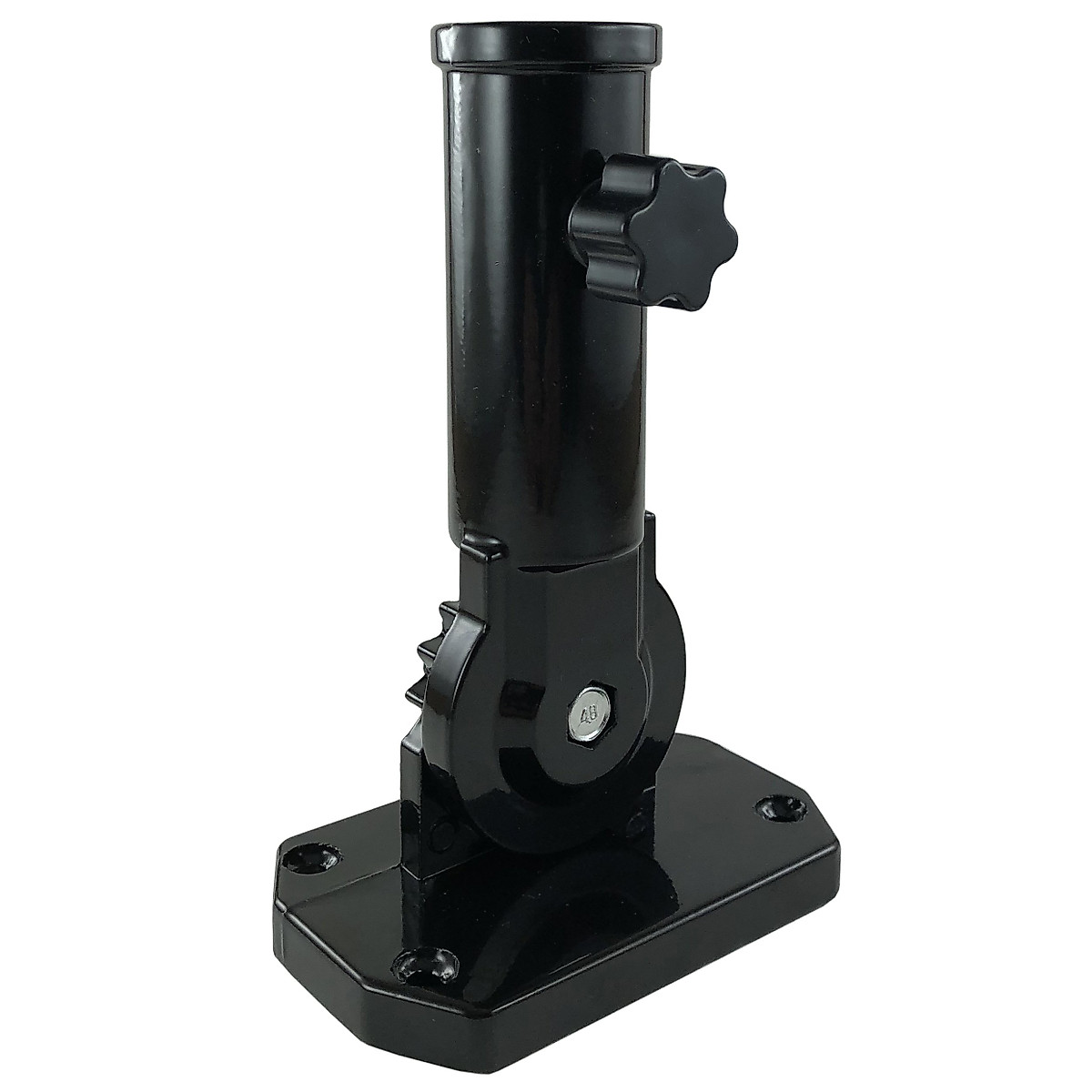 Green Grove Products Adjustable Flag Pole Bracket Heavy Duty Aluminum All Weather Flag Display Holder (Black)