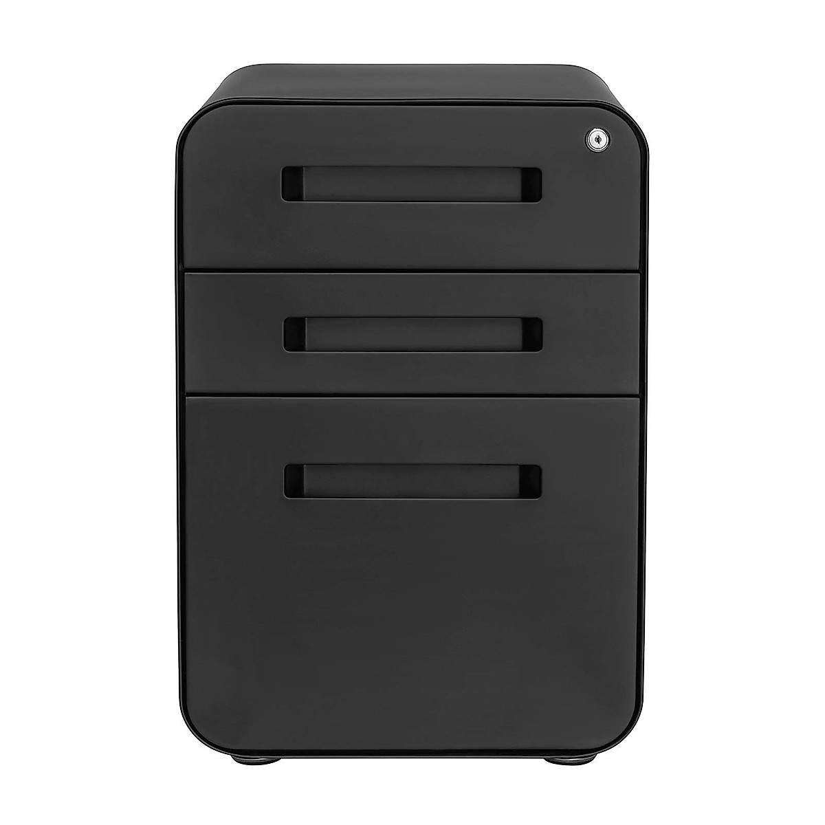 Laura Davidson Furniture Stockpile 3-Drawer File Cabinet, Commercial-Grade (Black)