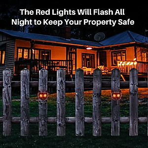 4 Pack Upgraded Racoon Repellent Outdoor,Solar Deer Repellent Devices Coyote Deterrent Predator Eyes Animal Deterrent Devices Outdoor with Predator Lights for Chicken Coop Yard Farm Garden