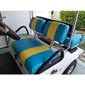 Club Car Pre-2000 "STAPLE ON" Golf Cart Seat Cover (2 Stripe)