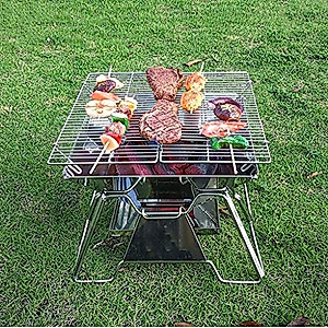 n/a Mini Portable Folding Carbon Grill Outdoor Charcoal Household Grill Stainless Steel Small Grill