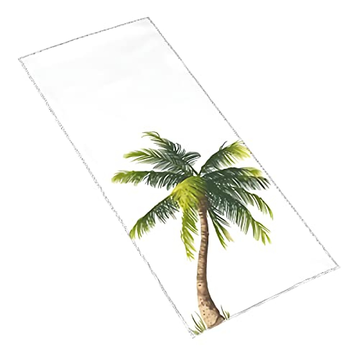 luxteen The Palm Tree Hand Towel Print Bath Bathroom Towel Highly Absorbent Soft Guest Fingertip Towels