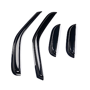 Window Visor Compatible with 1997-2003 Ford F150 F250, Slim Style Acrylic Smoke Tinted 4PCS Sun Rain Shade Guard Wind Vent Air Deflector by IKON MOTORSPORTS, 1998 1999 2000 2001 2002