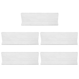Plastic Shelf Dividers- 10pcs Clear Shelf Separators for Closets- L- Shaped Clapboards Shelf Organizers for Supermarket Home Bedroom Kitchen Office- 8x3x1 Inch