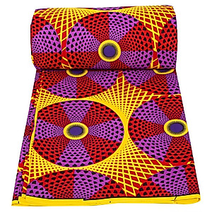 6 Yards African Fabric Polyester Material Tissu Craft DIY Ankara Wax Prints Fabrics for Sewing
