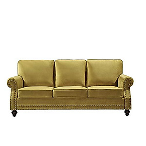 US Pride Furniture Daphne Traditional Chesterfield Velvet Club Sofa