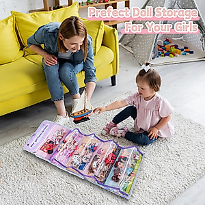 NAKOCO Toy Storage & Display Case, Travel Carrying Storage Organizer 5 Clear View Case