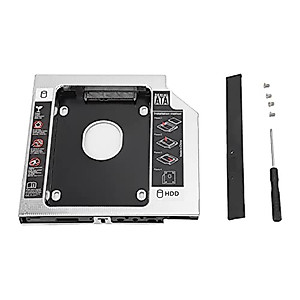 to 2nd HDD SSD Enclosure Hard Drive Caddy Tray Easy Installation for PC Aluminum Alloy