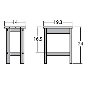 Highwood Lehigh Counter Height Stool, Nantucket Blue