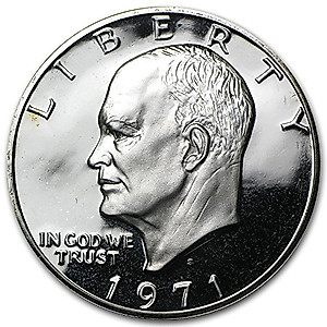 1971 S Eisenhower Silver Proof 1971 S Silver IKE Dollar Proof $1 Brilliant Uncirculated DCAM