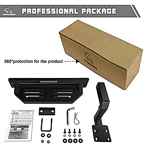 IRONBISON Hitch Steps Universal Fit 2" Hitch Receivers with 5" Drop Step Heavy Duty Steel Hitch Steps for Pickup Truck Fine Texture Black