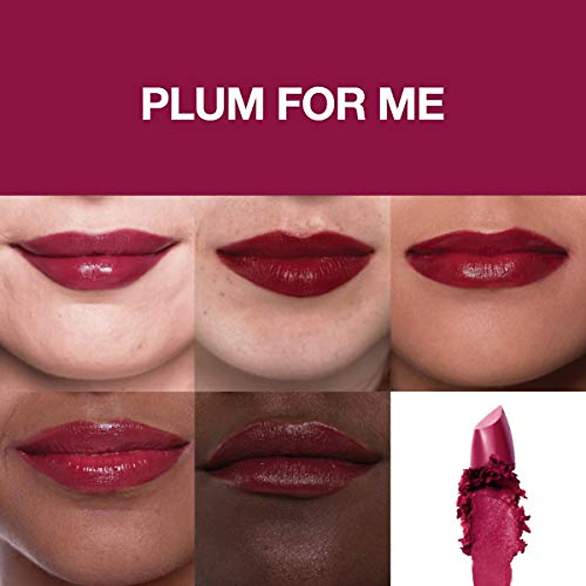 Maybelline New York Color Sensational Made for All Lipstick,388 Plum For Me, Satin Purple Lipstick