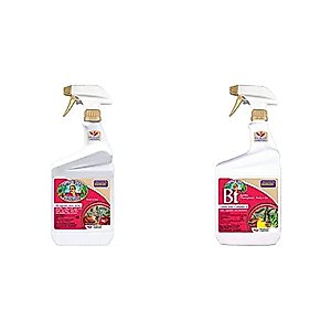 Bonide BND250 Captain Jack's Dead Bug Brew Ready to Use Insecticide/Pesticide, 32 oz & (BND806) - Caterpillar and Worm Killer, Bacillus Thuringiensis (Bt) (32 oz.)