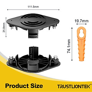 TRUSTLIONTEK Trimmer Blades Head Replacement Spool,Compatible with Black & Decker GH900 GH600 LST522 LCC140，Can Replace AF1003ZP，AF-100-32P Replacement spools. (1+10 Blade), TLHGB-01-BD
