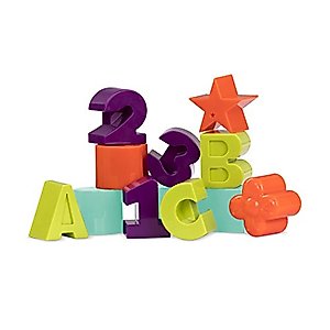 Battat – Sort & Stack Combo – 17-Piece Sensory Sorting Set – Activity Cube With Bead Maze – Educational & Dexterity Toys – 2 Years + – Shape Sorter Cube + Stacking Rings