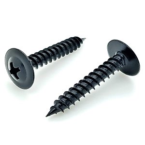 SNUG Fasteners SNG1079 100 Qty #8 x 1 Black Phillips Modified Truss Head Wood Screws, Count