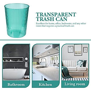 Transparent Trash Can Household Trash Can Large Capacity Garbage Can Waste Bucket Waste Paper Bucket Toilet Paper Bucket Bedroom Waste Can Simple Style Garbage Bucket Trash Bin