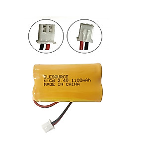 GLESOURCE (2 Pack 2.4V 1100mAh Battery Replacement for Exit Sign Emergency Light Exitronix 10010036 Lithonia 10010034 Interstate NIC1394 BEL-179