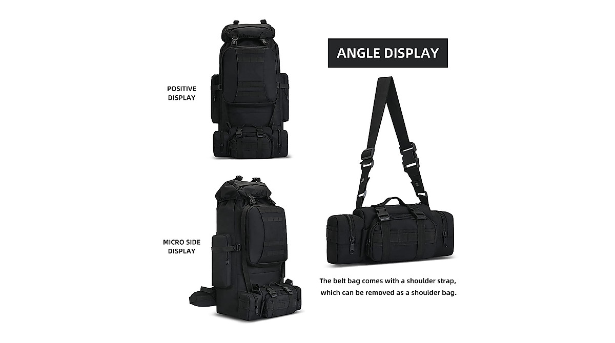 King'sGuard 100L Tactical Backpack for Camping & Hiking